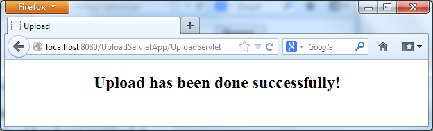 Eclipse-based Tutorial: Java File Upload Servlet with Apache Common File Upload